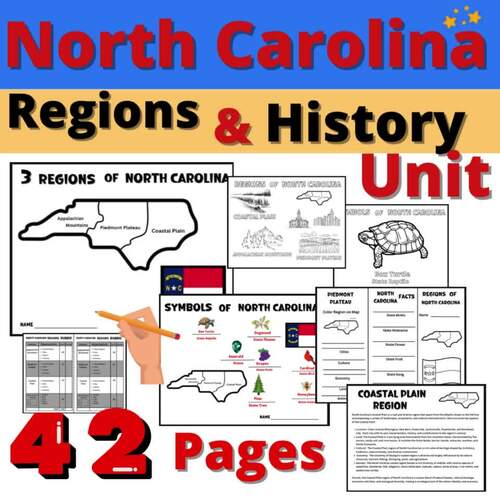 North Carolina Regions Unit Activities with State Maps Brochure Rubrics