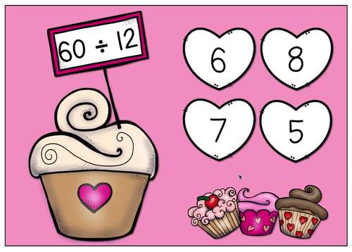 Valentines Day Division Facts Practice Math Boom Cards by 3rd Grade Engaged