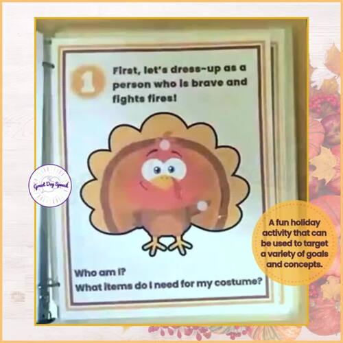 Help That Turkey Win! Thanksgiving Velcro Book Activity | WH- Questions ...