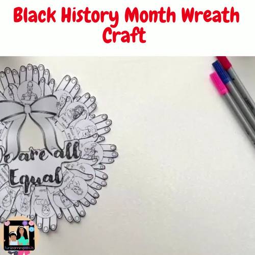 Black History Month Equality Craft | African American Heroes Wreath Craft