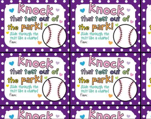 Baseball (Stress Ball/Fidget Toy) Testing Motivation Gift Tag- Knock ...