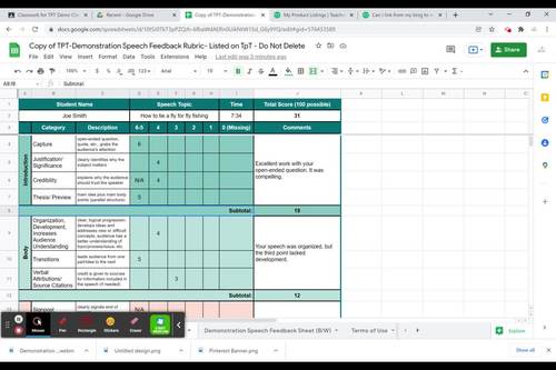 Public Speaking: Demonstration ("How to") Speech Presentation Unit