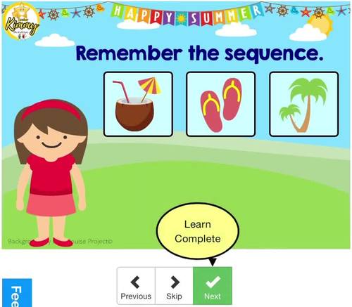 Summer Picture Sequencing | Visual Memory by Teacher Kimmy | TPT