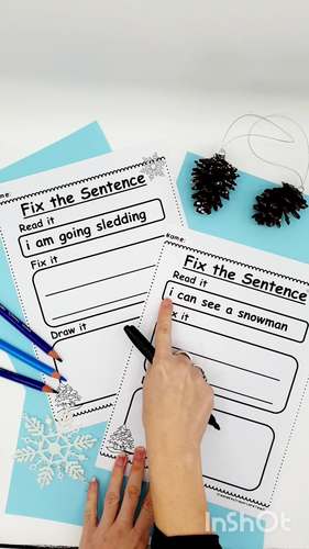 Winter Sentence Writing Worksheets Sentence Structure Activities ...