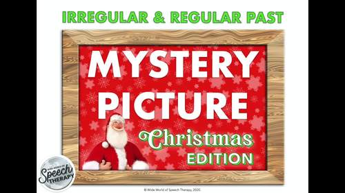 Irregular and Regular Past Tense Verbs Christmas Mystery Picture Boom ...