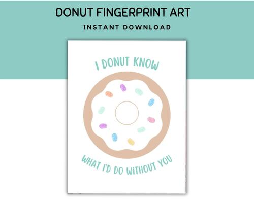 Adorable Donut Craft - Fingerprint Handprint Keepsake for Mother's ...
