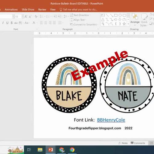 Boho Rainbow Bulletin Board with EDITABLE Labels by Fourth Grade Flipper