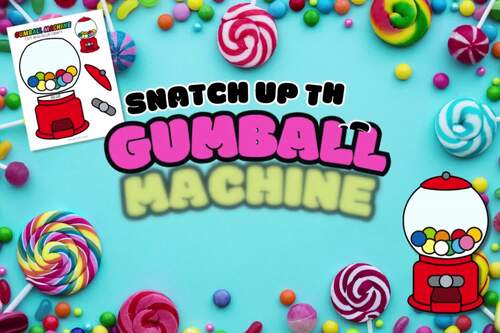 Gumball Machine Cut and Paste Craft | Gumball Machine Activity ...