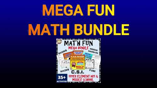 Back to School Math Activities Bundle! CSI Math Mysteries, Math Games ...