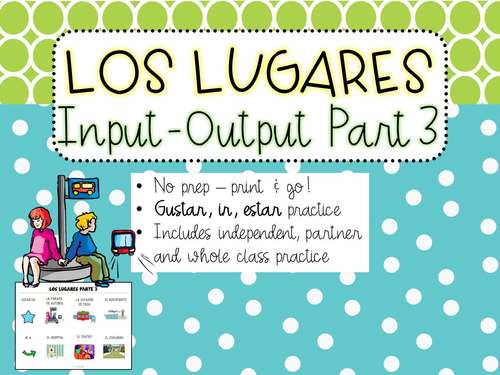 LOS LUGARES PARTE 3 - Spanish Community Places Activity Pack 3 | TPT