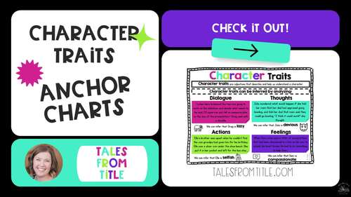 Character Traits Anchor Charts by Tales from Title | TPT