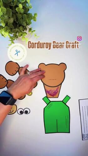 Corduroy Bear Craft How to Be a Good Friend First Day of Kindergarten ...