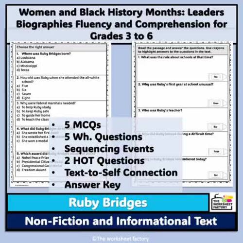 Ruby Bridges Biography Reading|Black Women’s History Month|Civil Rights ...