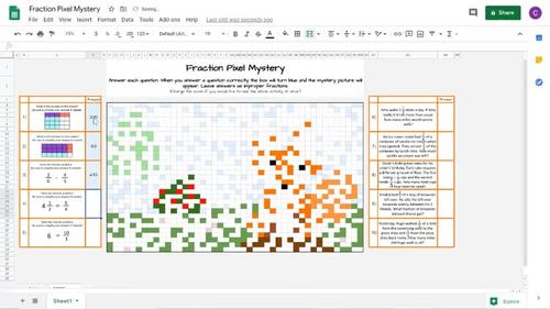 Fraction Pixel Mystery by Believe in Math | TPT