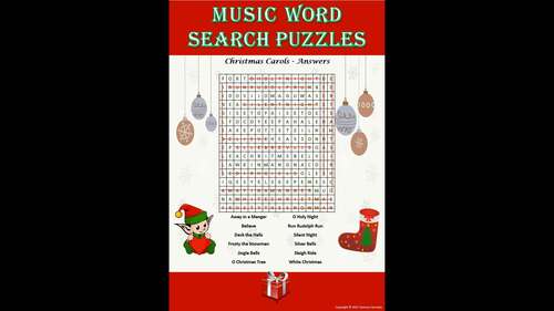 Christmas Music Worksheets & Games Bundle by Nessa's Music Printables
