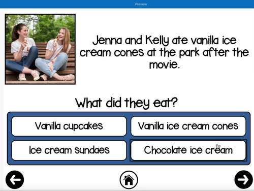 Answering WH Questions Listening Reading Comprehension Boom Cards ...