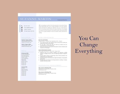 Resume Template Professional, Resume Word Pages, Project Manager ...