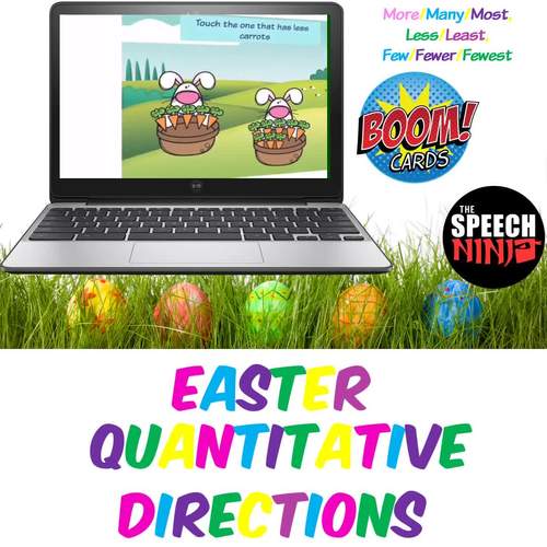 Easter Quantitative Directions Boom Cards by The Speech Ninja | TPT