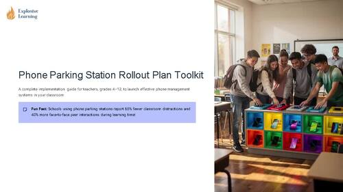 Phone Parking Station Rollout Plan Toolkit Grades 4-12 PPTX Slides