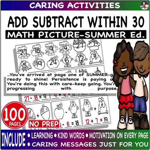 Add Subtract within 30 with pictures fact fluency Skill Learn Quick ...