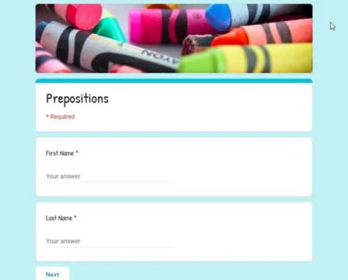 Prepositional Phrases Quiz - Google Forms™ / Google Classroom™ Distance ...