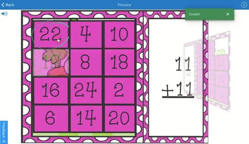 1st Grade Easter and Spring | Add Doubles | Picture Reveal | Boom