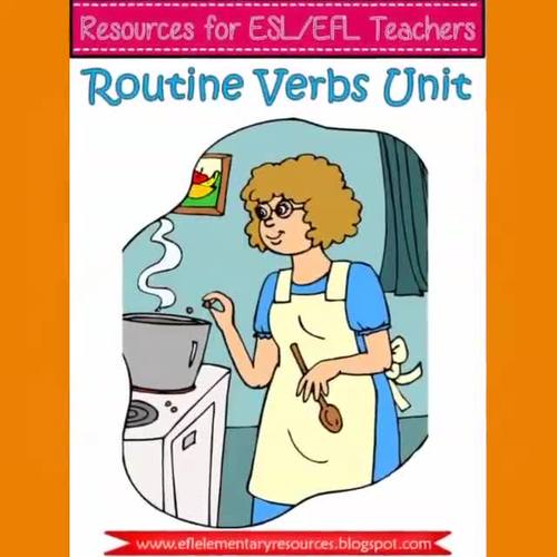 Routine Verbs for Elementary ELL by HOLISTIC English Resources by ROSA ...