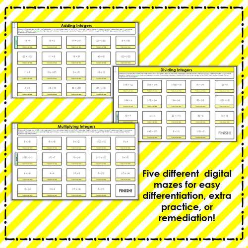 Integer Operations Activities by Melaine Crowder | TPT