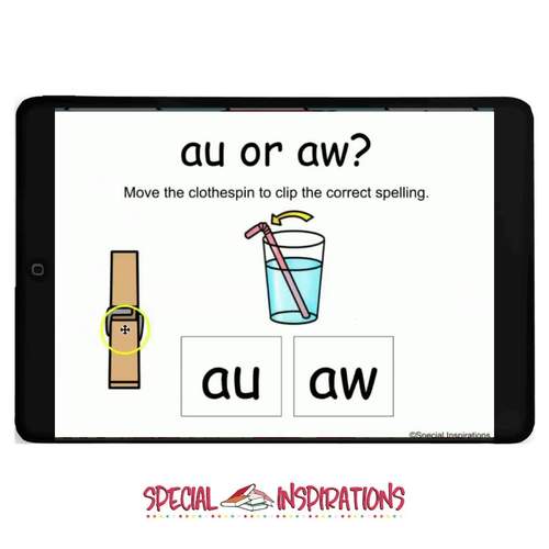 AU AW Diphthong Task Cards | Print & Digital | Google Slides™ | TpT