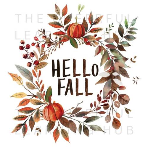 Goodbye Summer Hello Fall Clipart | 20 PNG Watercolor Images ...