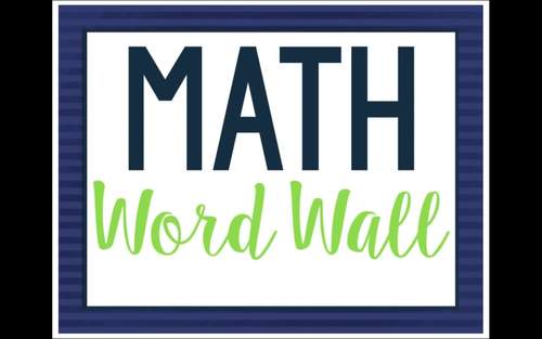 Math Word Wall {5th Grade} by Jessica Meyer - The Literacy Loft | TPT