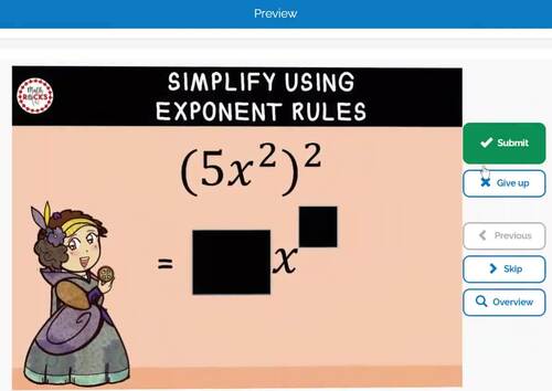 Exponent Rules Power To A Power With Coefficients Math Activity Boom ...