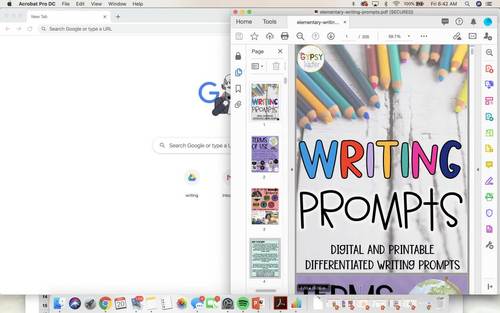 Elementary Writing Prompts | Digital & Printable Writing | Distance ...