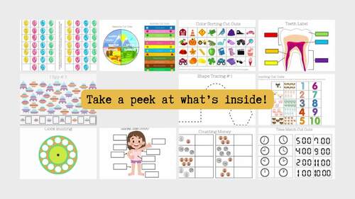 Ultimate Preschool Kindergarten Busy Binder | 3-5 Learning Folder Lapbook