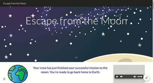 Escape the Moon Digital Escape Room by Just Playing with Numbers