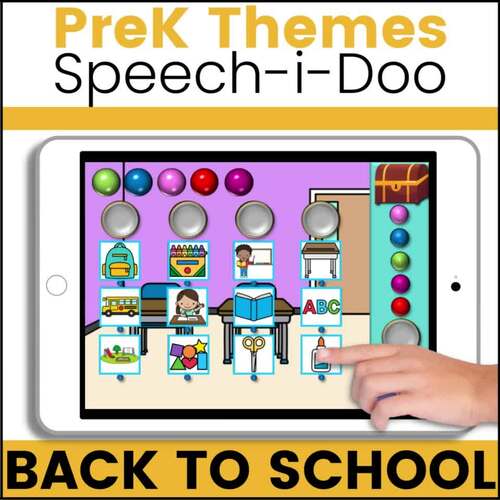 PreK Themes SCHOOL | Digital Cariboo - Speech-i-Doo Back to School Vocab
