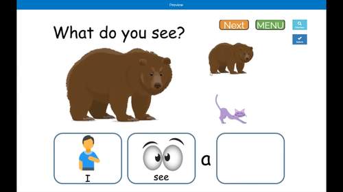 Brown Bear - Sentence Completion Activities - Boom Cards™ Distance Learning