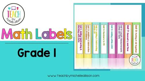 Illustrative Mathematics IM K-5 Math® 1st Grade Center Labels ...
