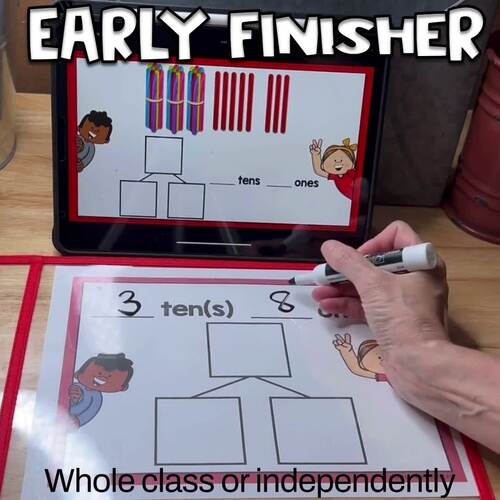 Counting Adding Tens and Ones Math Centers 1st Grade No Prep Early ...
