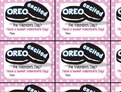Oreo Valentine's Day Gift Tag- Oreo excited for Valentine's Day? Have a ...