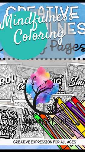 MINDFULNESS COLORING PAGES FOR KIDS - School Counseling Creative Expression