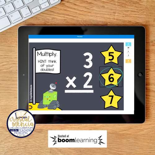Basic Multiplication Facts x2 Boom Cards™ | Distance Learning by ...