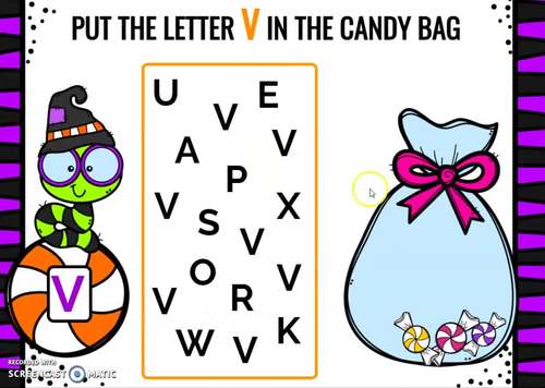 Sorting Letters Boom Cards™ Distance Learning Alphabet V to Z | TPT