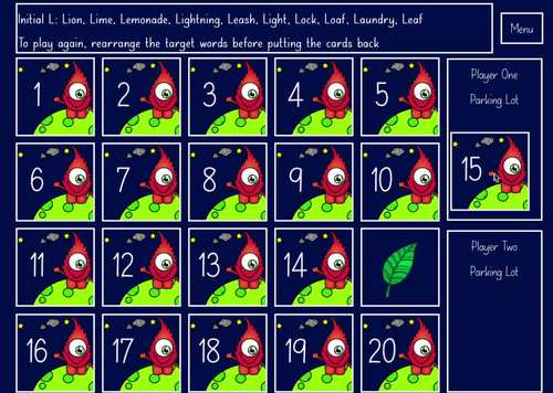 Digital Alien Articulation Memory Game for Speech Therapy Students