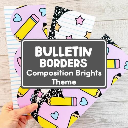 Bulletin Board Borders, Classroom Decor, Pastel Colorful School Supply ...