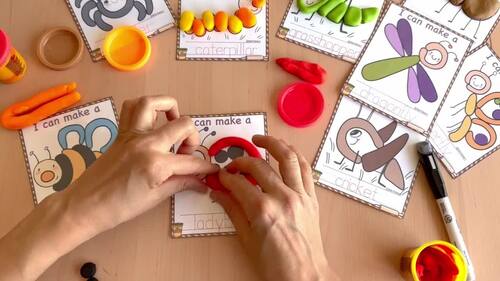 Insects Playdough Mats / Fine Motor Play Dough Mats / Play Doh cards