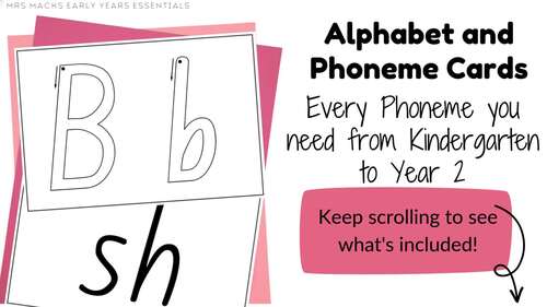 Alphabet and Phoneme Cards: Australian Curriculum Graphemes for K-2