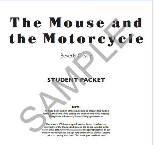 The Mouse and the Motorcycle Novel Units® Student Packet Novel Study