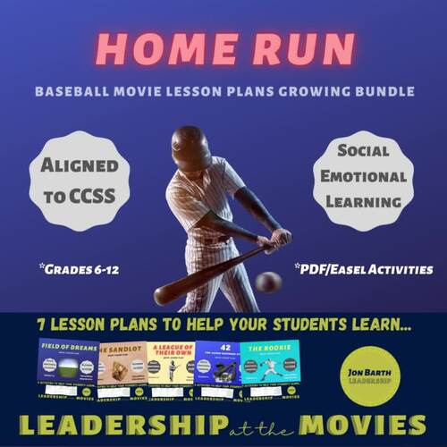 Baseball Movie Guides Growing Bundle by Jon Barth Leadership | TPT