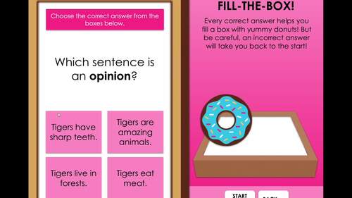 Beginning of Year 4th Grade Reading and ELA Review Game for Back to School
